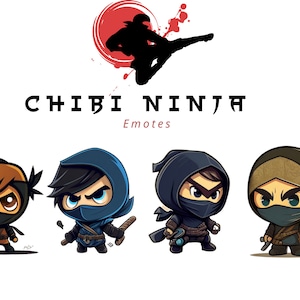 Chibi Ninja Emotes Twitch & Discord | Channel Points | Streamer | Emoji ...