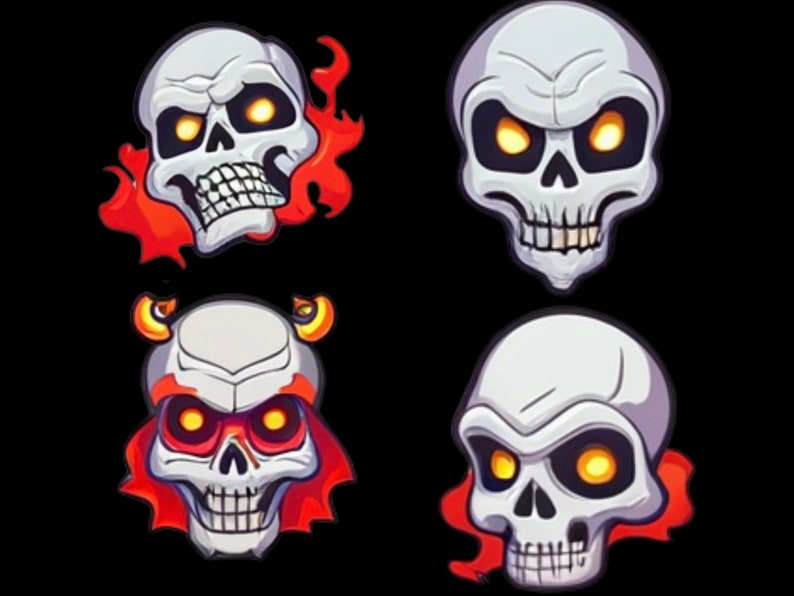 Skeleton Monster Emote Collection Twitch & Discord | Channel Points ...