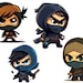 Chibi Ninja Emotes Twitch & Discord | Channel Points | Streamer | Emoji ...