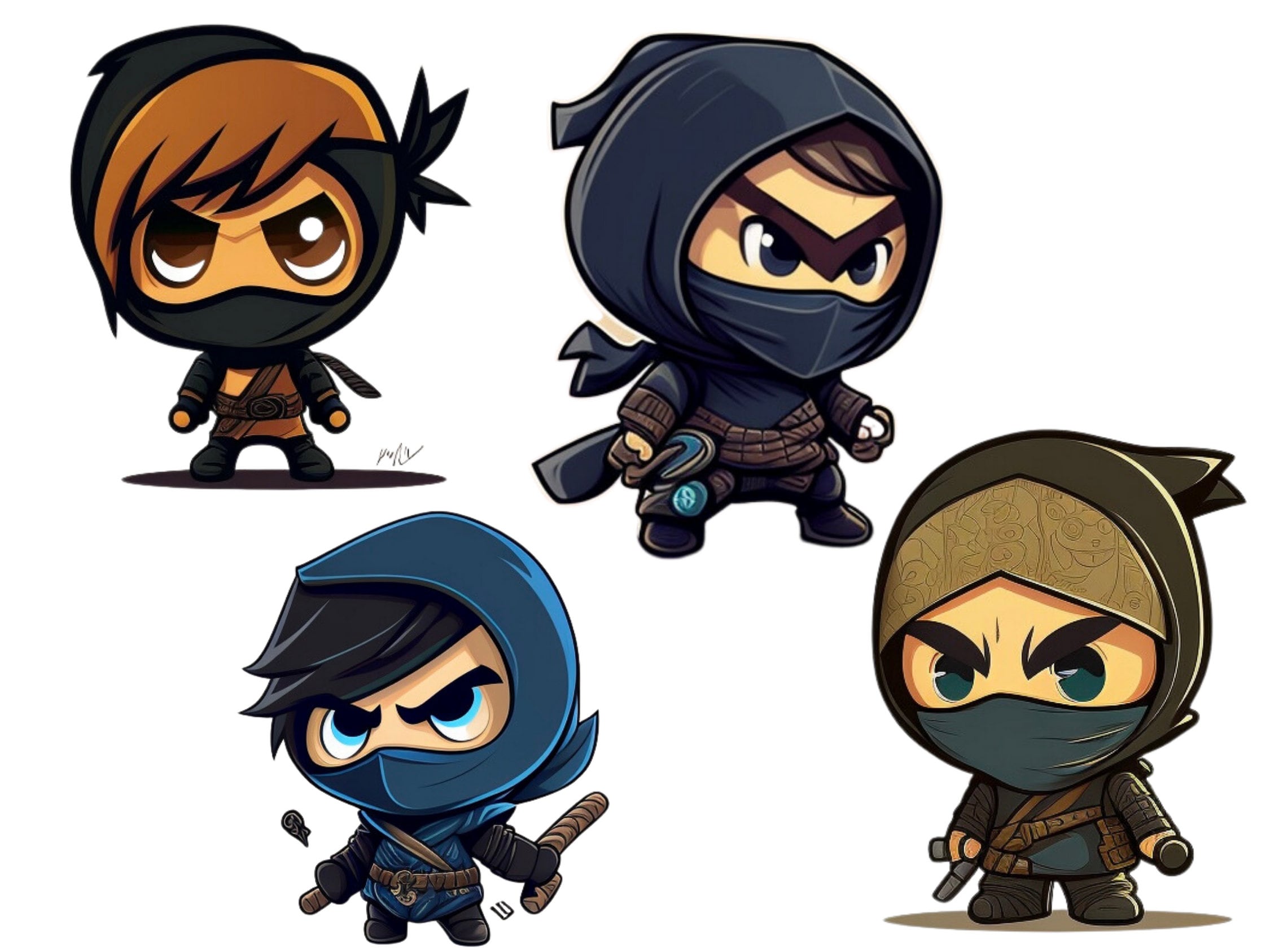 Chibi Ninja Emotes Twitch & Discord | Channel Points | Streamer | Emoji ...