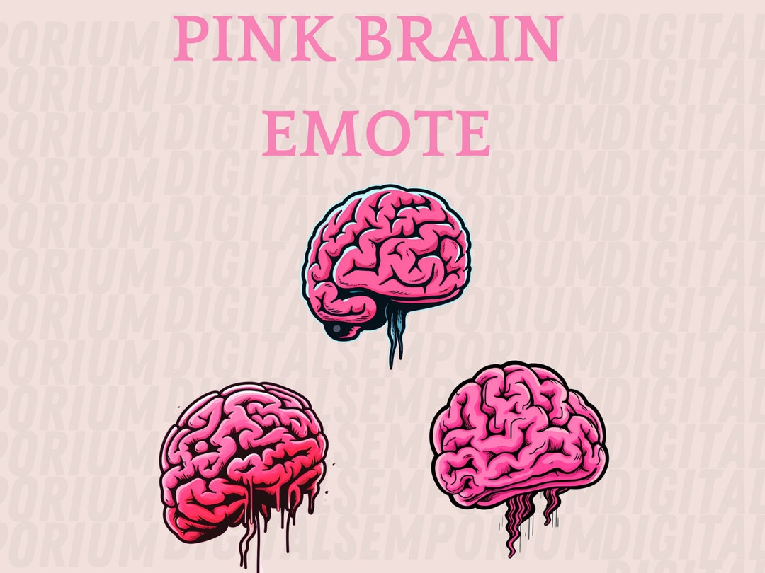 Pink Brain Emote Collection Twitch & Discord | Channel Points ...