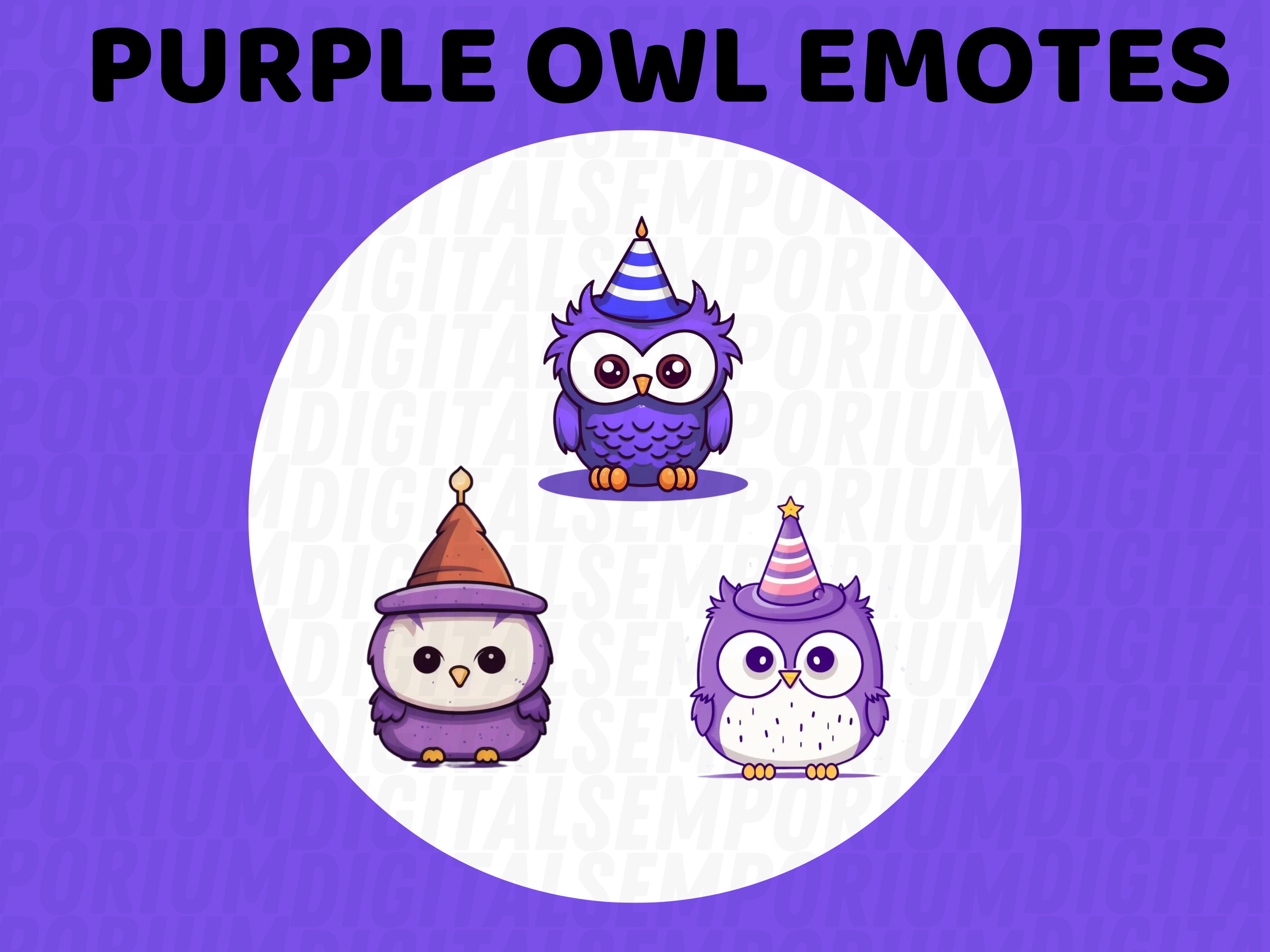 3x Chibi Owl Emotes, Purple Owl Emotes, Cute Owl Emotes, Bird Emotes ...