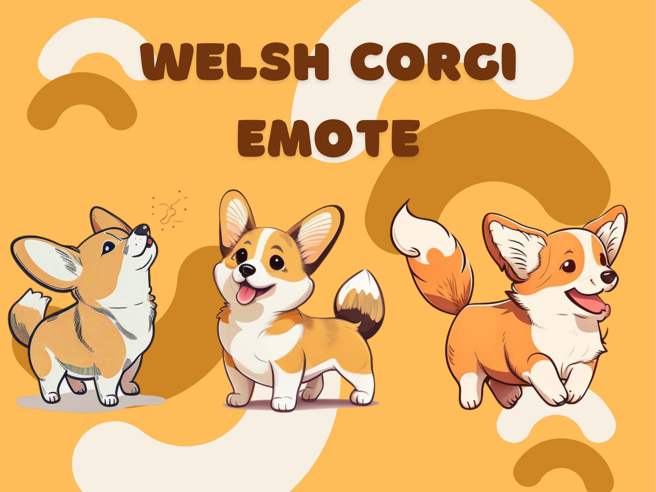 Chibi Corgi Emotes Twitch, Discord, Channel Point, Streamer, Emoji ...