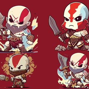 Chibi Greek Warrior Emote Collection Twitch & Discord | Channel Points ...