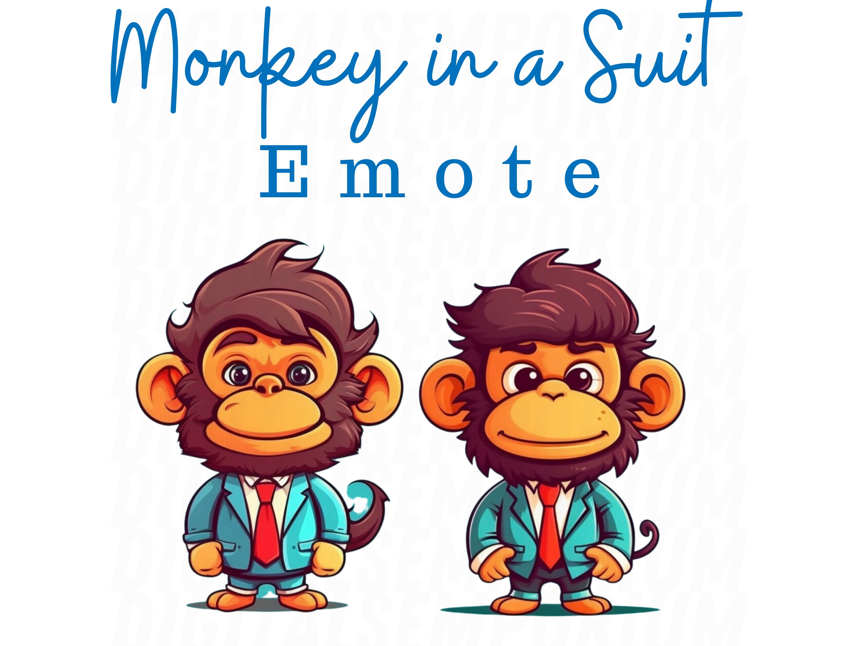 Monkey in Suit Twitch Emotes | Animal Twitch Emotes | Stream and Gaming ...