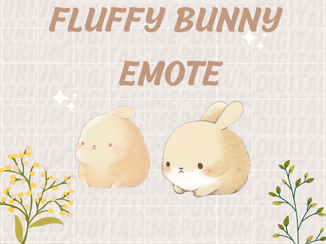 Fluffy Bunny Emote, Chubby Pet Emote, Bunny Rabbit Emote, Animal Emote ...