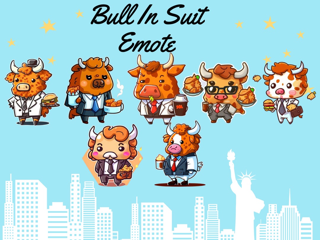 Bull in Suit Twitch Emotes | Discord Emotes | Youtube Emotes | Facebook ...