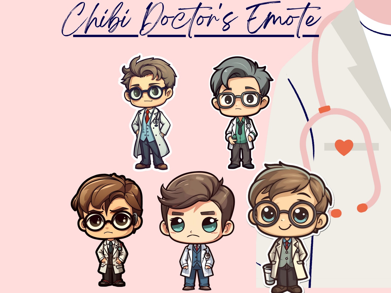 Cute Chibi Doctor Emotes Twitch, Discord, Channel Point, Streamer ...