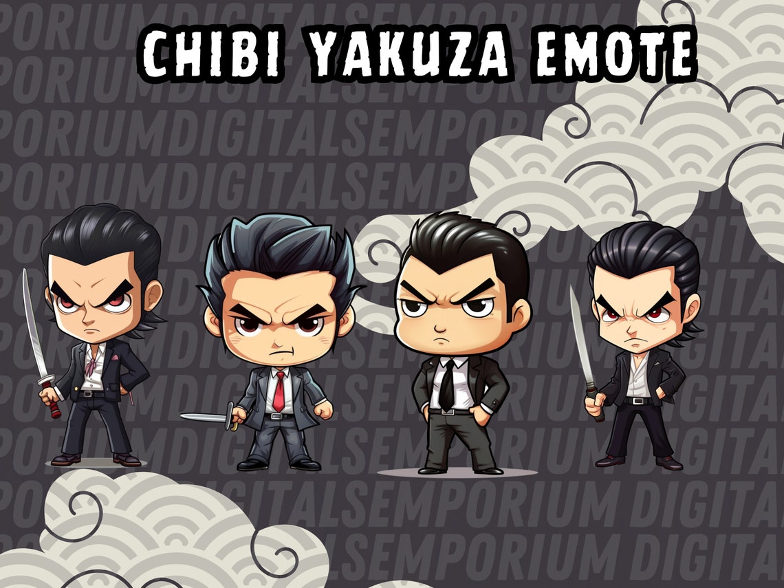 Chibi Yakuza Emote, Gang Emote, Japanese Emote, Chibi Boy Emote, Suit ...