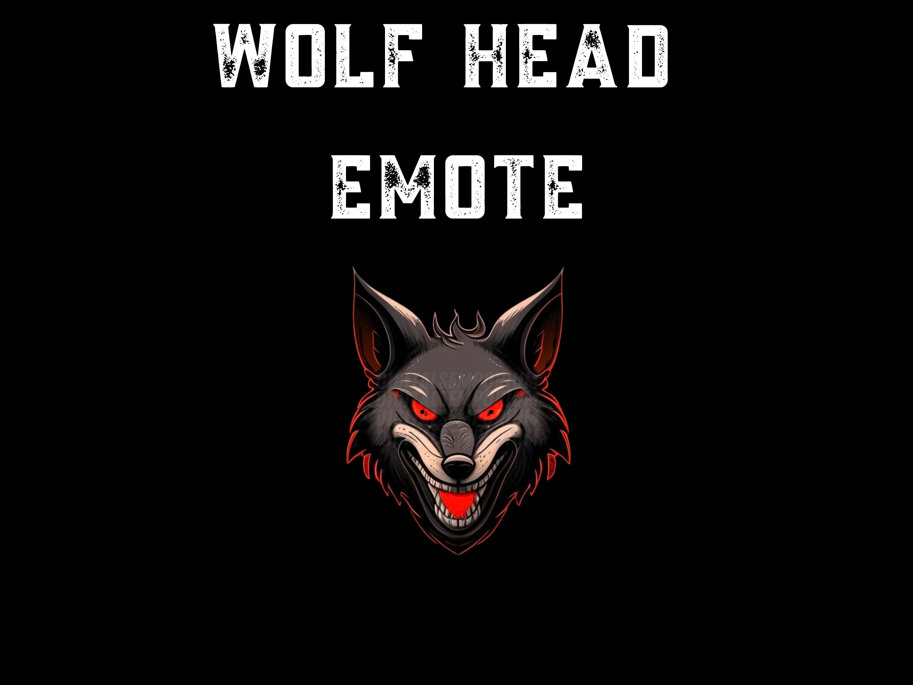 Scary Wolf Head Emote Collection Twitch & Discord | Channel Point ...