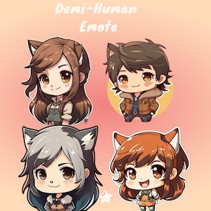 Cute Demi-human Emote Collection Twitch & Discord, Channel Points ...