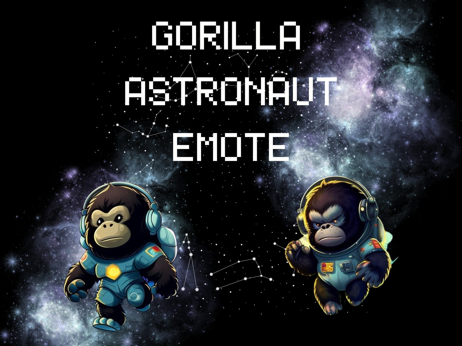 Chibi Gorilla Astronaut Emotes Twitch & Discord, Channel Point ...
