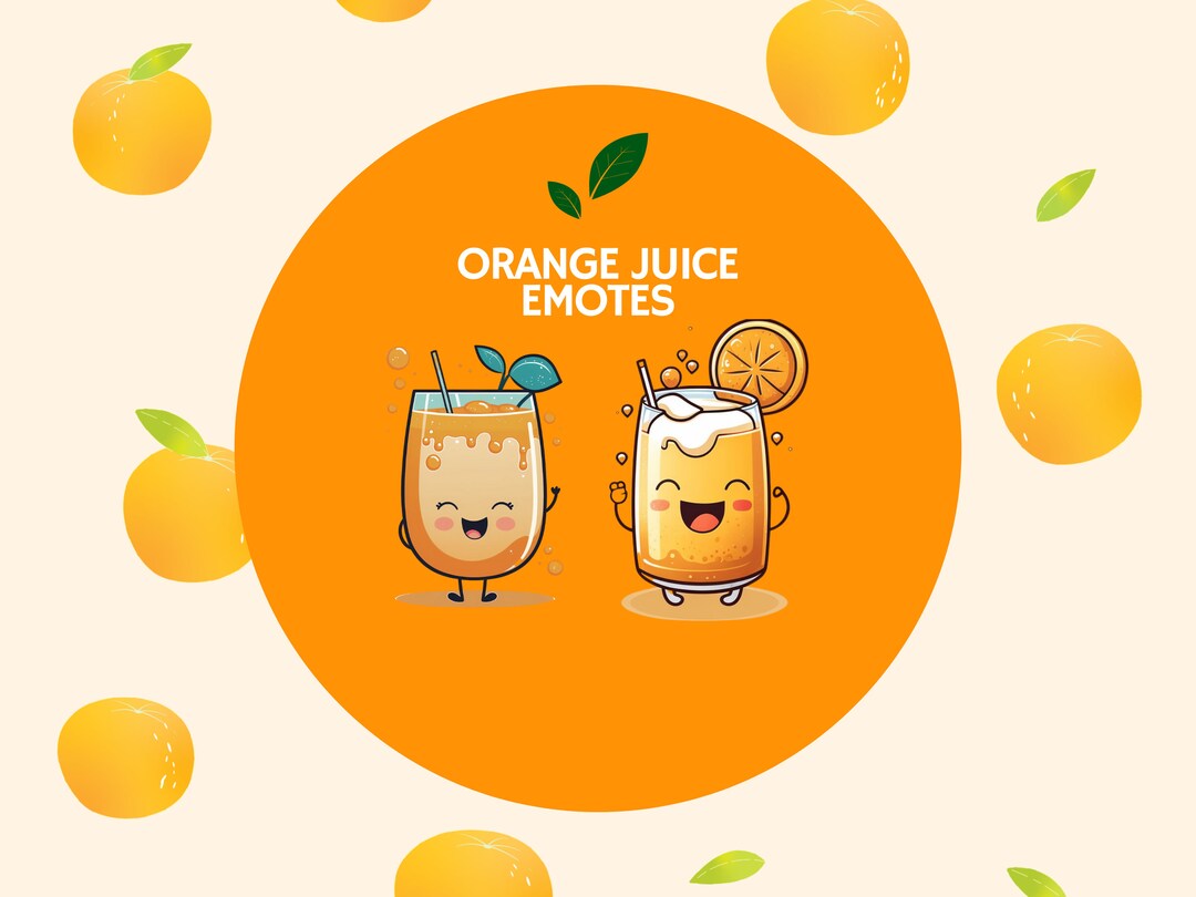 Chibi Cute Orange Juice Emotes Twitch & Discord, Channel Points ...