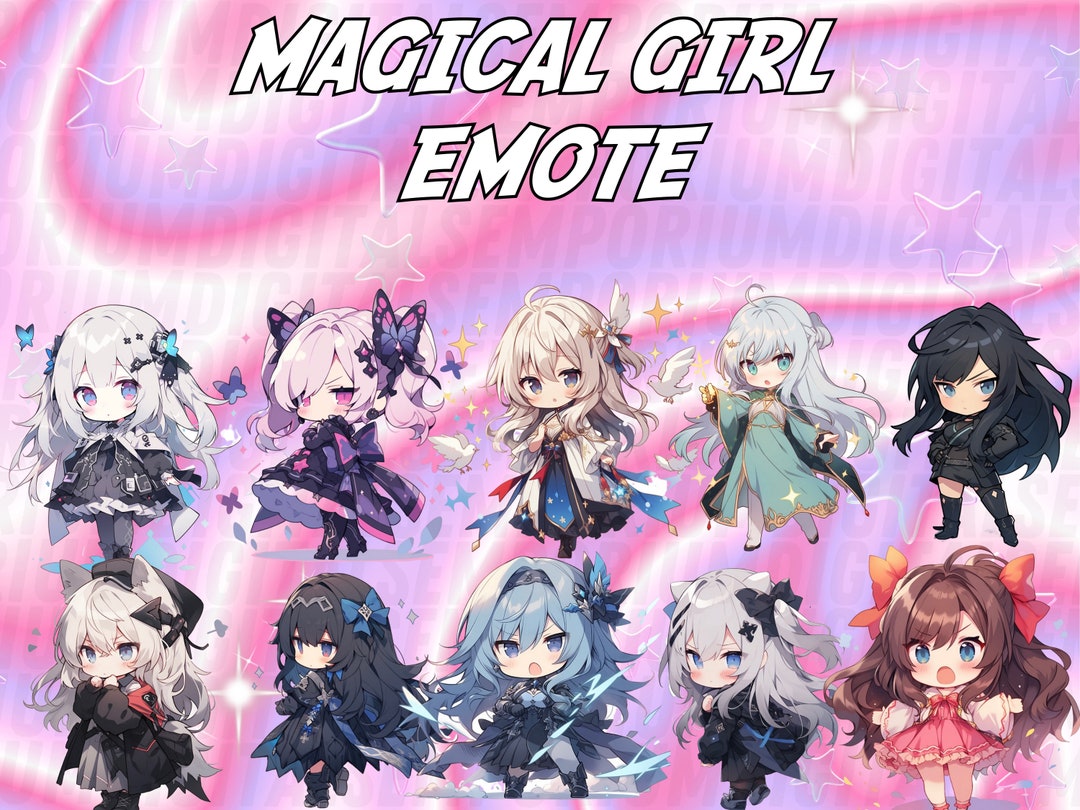 10x Magical Girl Emotes, Anime Girl Emotes, Cute Girl Emotes, Kawaii ...