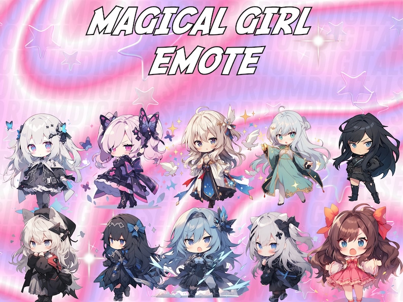 10x Magical Girl Emotes, Anime Girl Emotes, Cute Girl Emotes, Kawaii ...