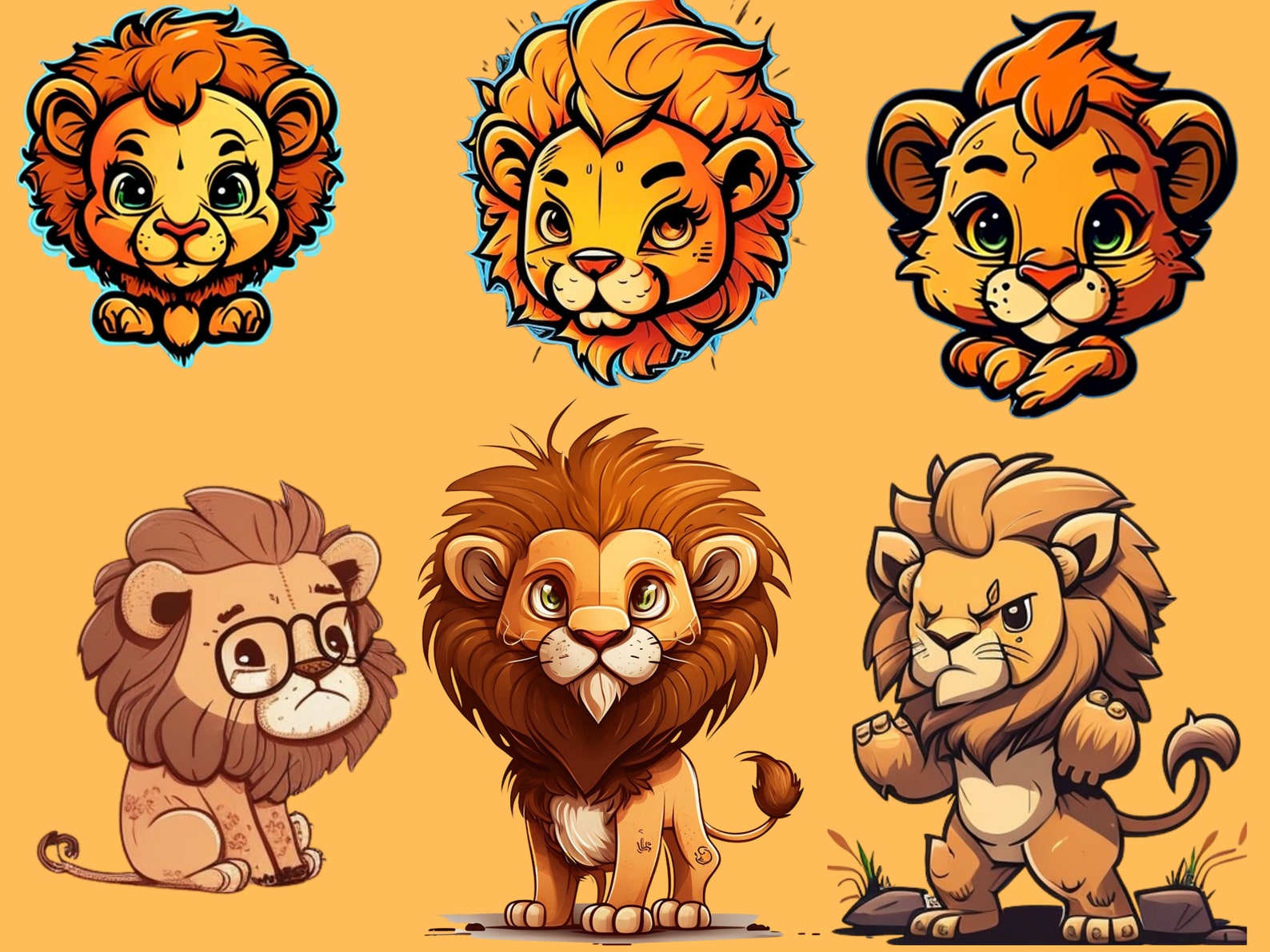 Cute Lion Cub Emote Collection Twitch & Discord | Channel Points ...