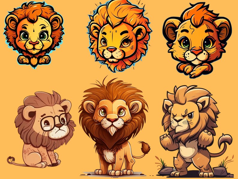 Cute Lion Cub Emote Collection Twitch & Discord | Channel Points ...