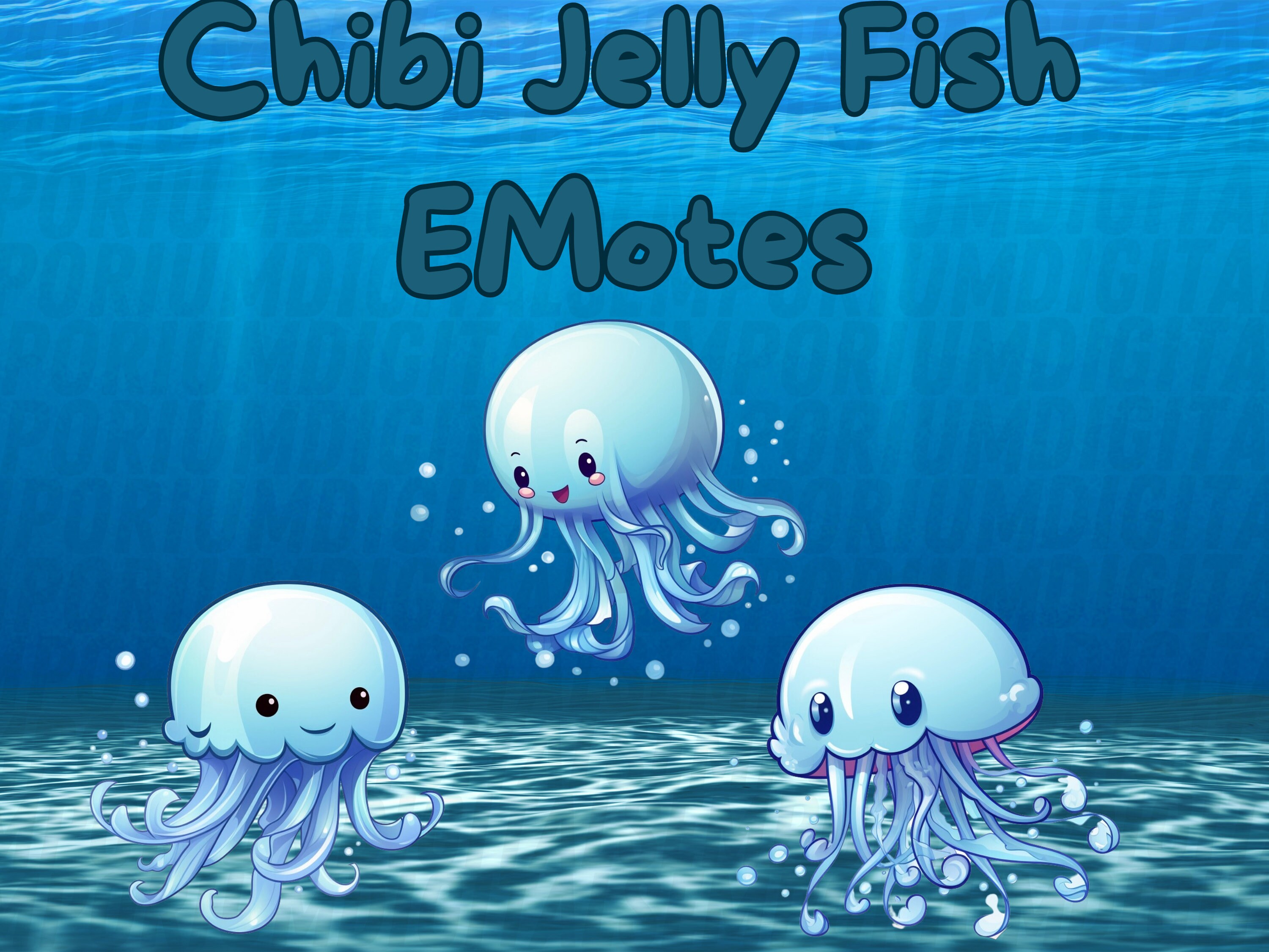 Chibi Jelly Fish Emotes Twitch, Discord, Channel Point, Streamer, Emoji ...