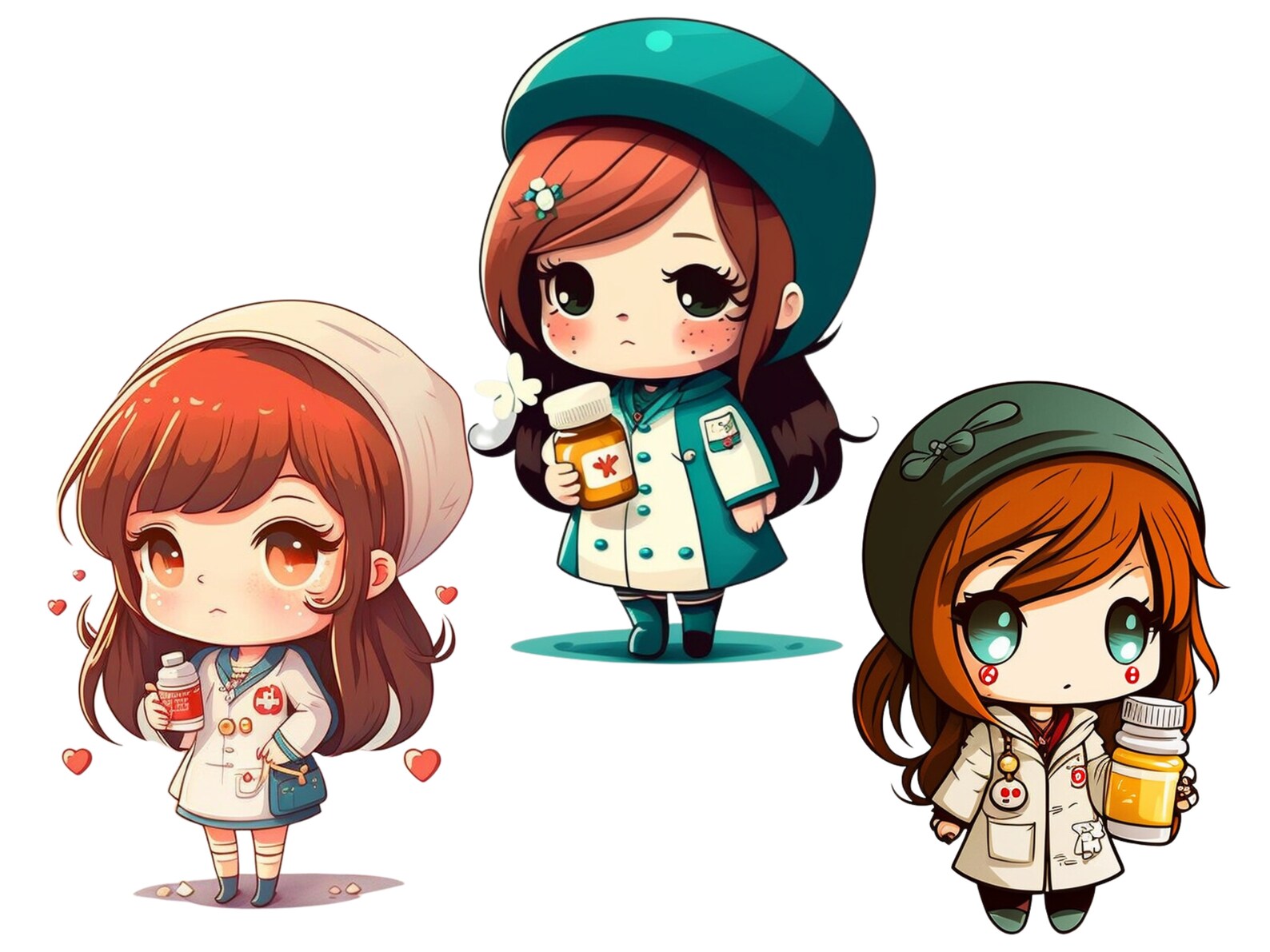 Chibi Nurse Emotes Twitch, Discord, Channel Point, Streamer, Emoji ...