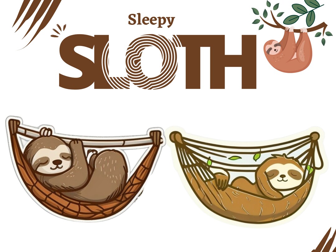 Cute Sleepy Sloth Emote Collection Twitch, Discord, Channel Points ...