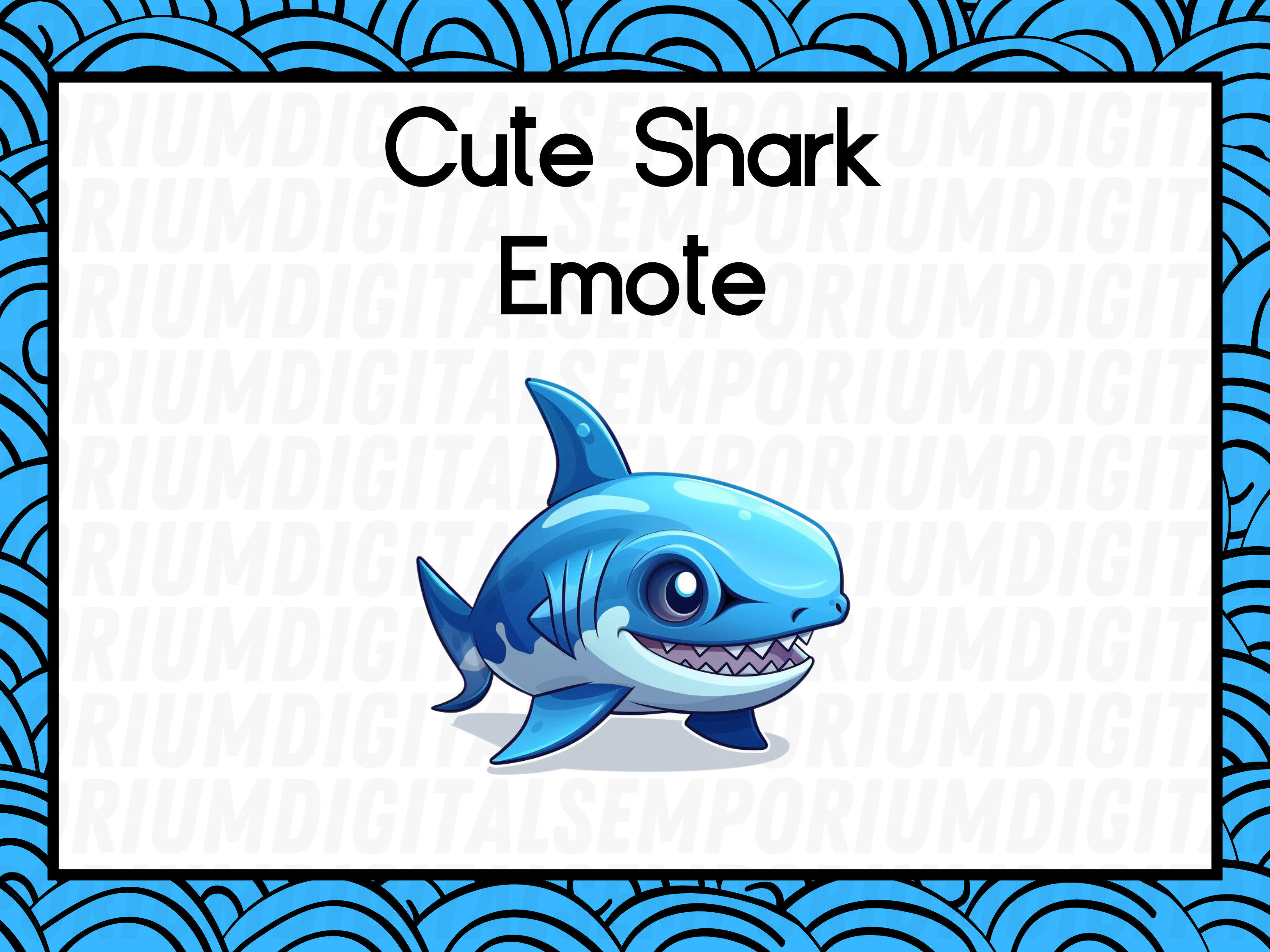 Cute Shark Emote, Great White Shark Emote, Chibi Shark Emote, Chibi ...