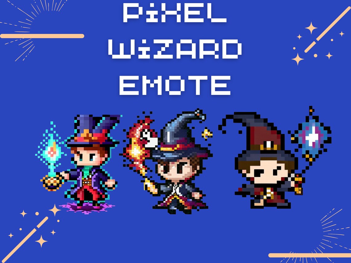 Pixel Wizard Emotes Twitch & Discord Channel Points Streamer Emoji ...