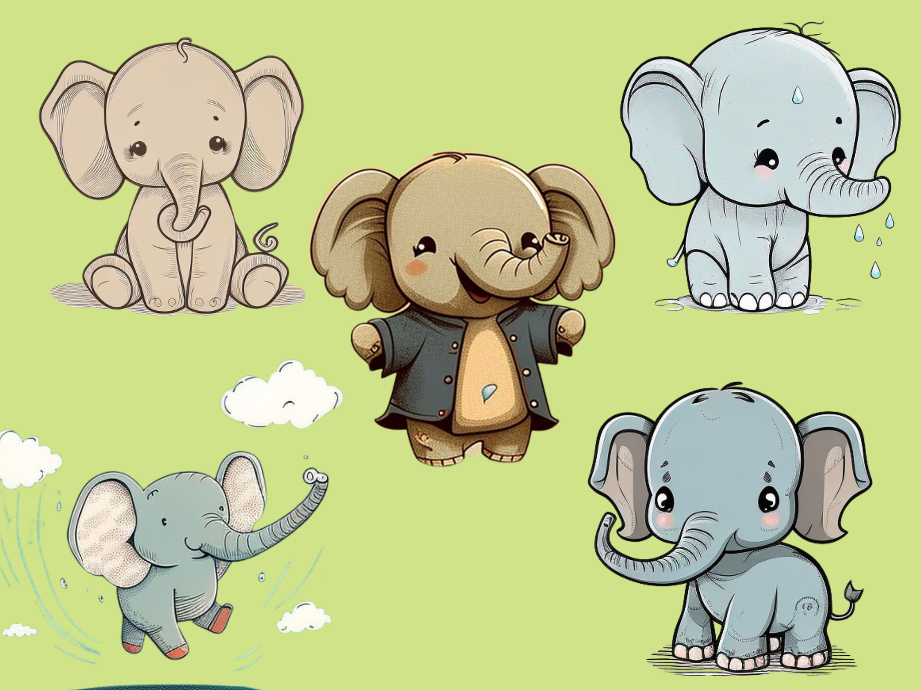 Baby Elephant Emote Collection Twitch & Discord Channel Points Streamer ...