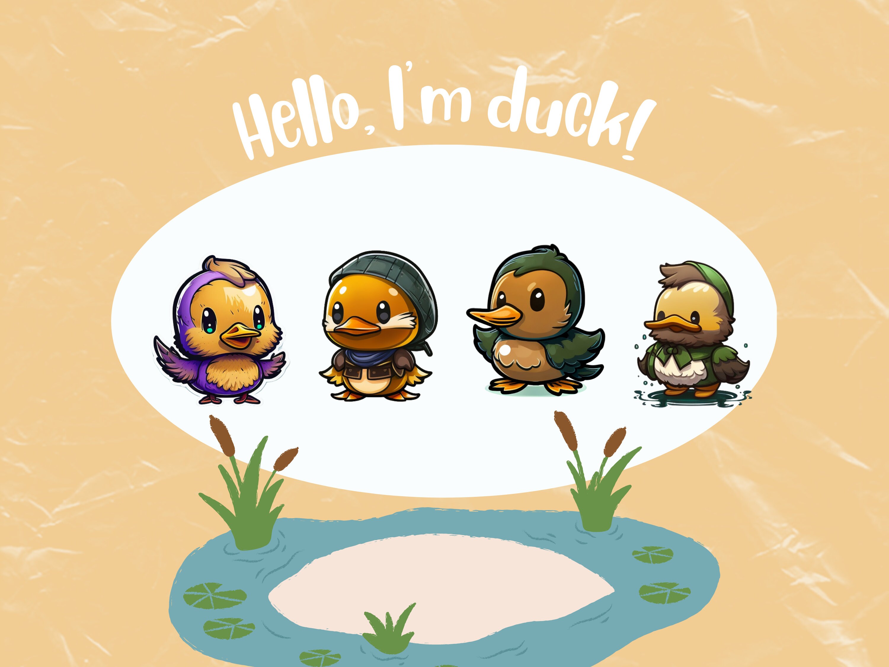 Cute Chibi Kawaii Happy Duck Twitch Discord Mixer Youtube Emote/kawai ...