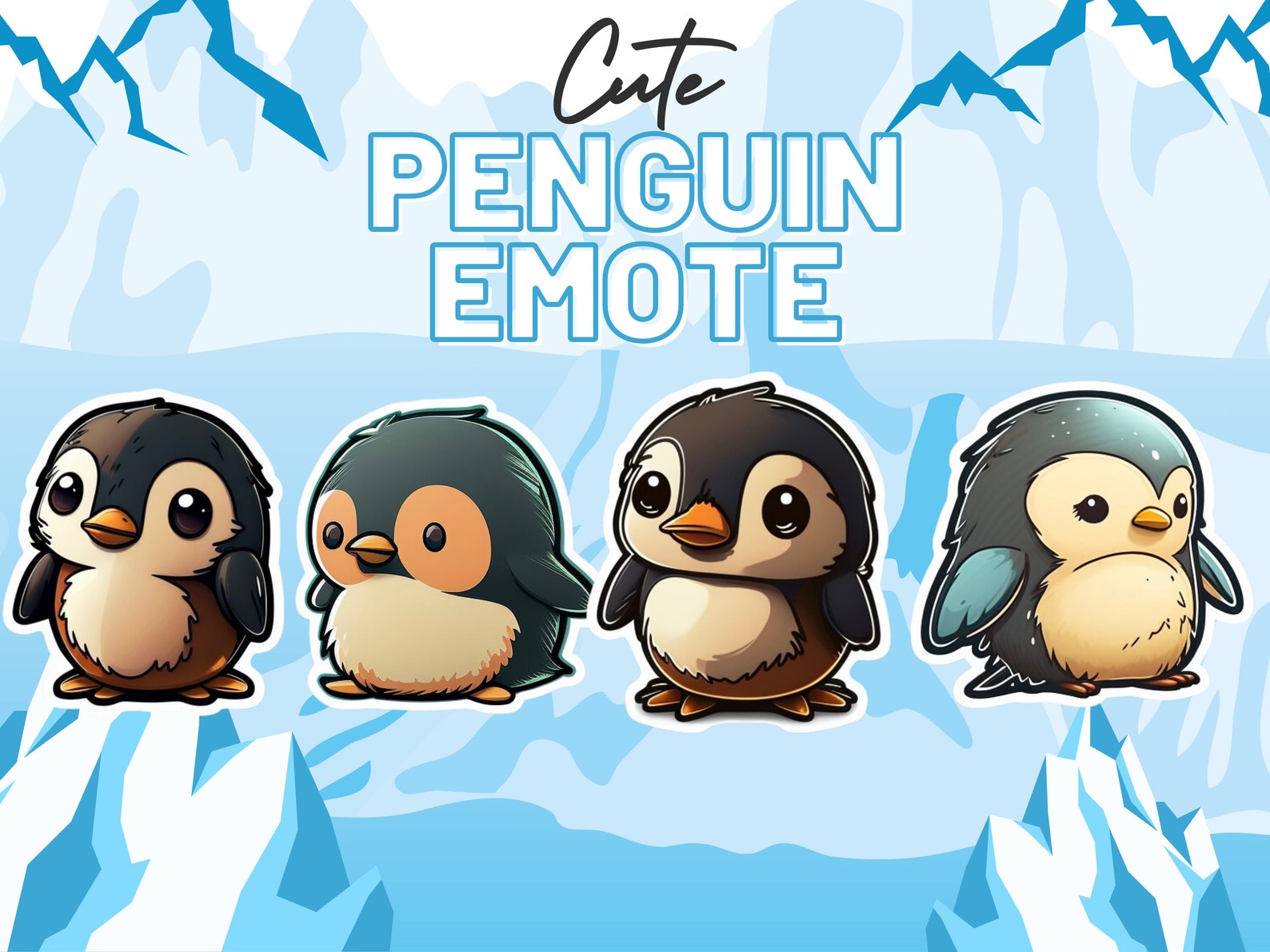 Cute Penguin Twitch Emotes | Discord Emotes | Youtube Emotes | Facebook ...