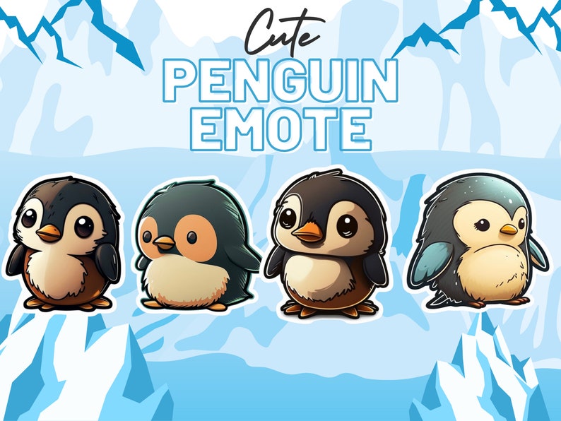 Cute Penguin Twitch Emotes | Discord Emotes | Youtube Emotes | Facebook ...