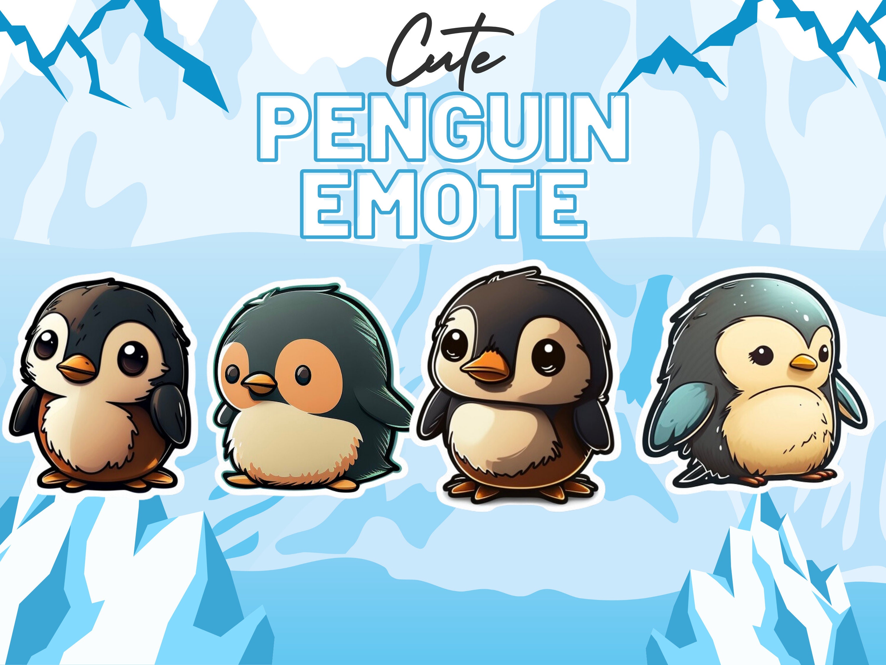 Cute Penguin Twitch Emotes | Discord Emotes | Youtube Emotes | Facebook ...