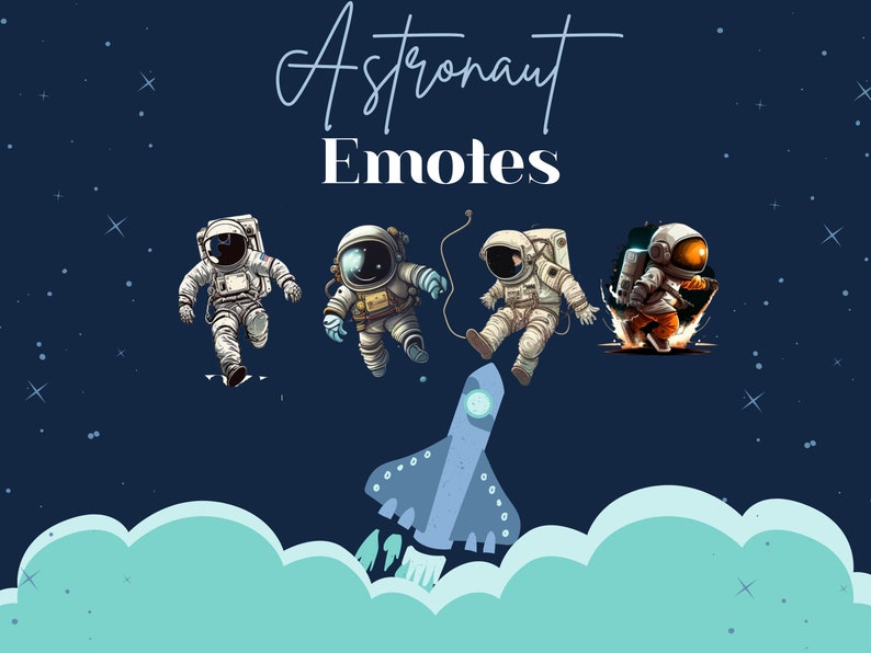 Space Astronaut Emote Collection Twitch & Discord | Channel Points ...