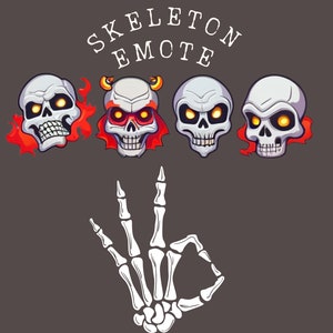 Skeleton Monster Emote Collection Twitch & Discord | Channel Points ...