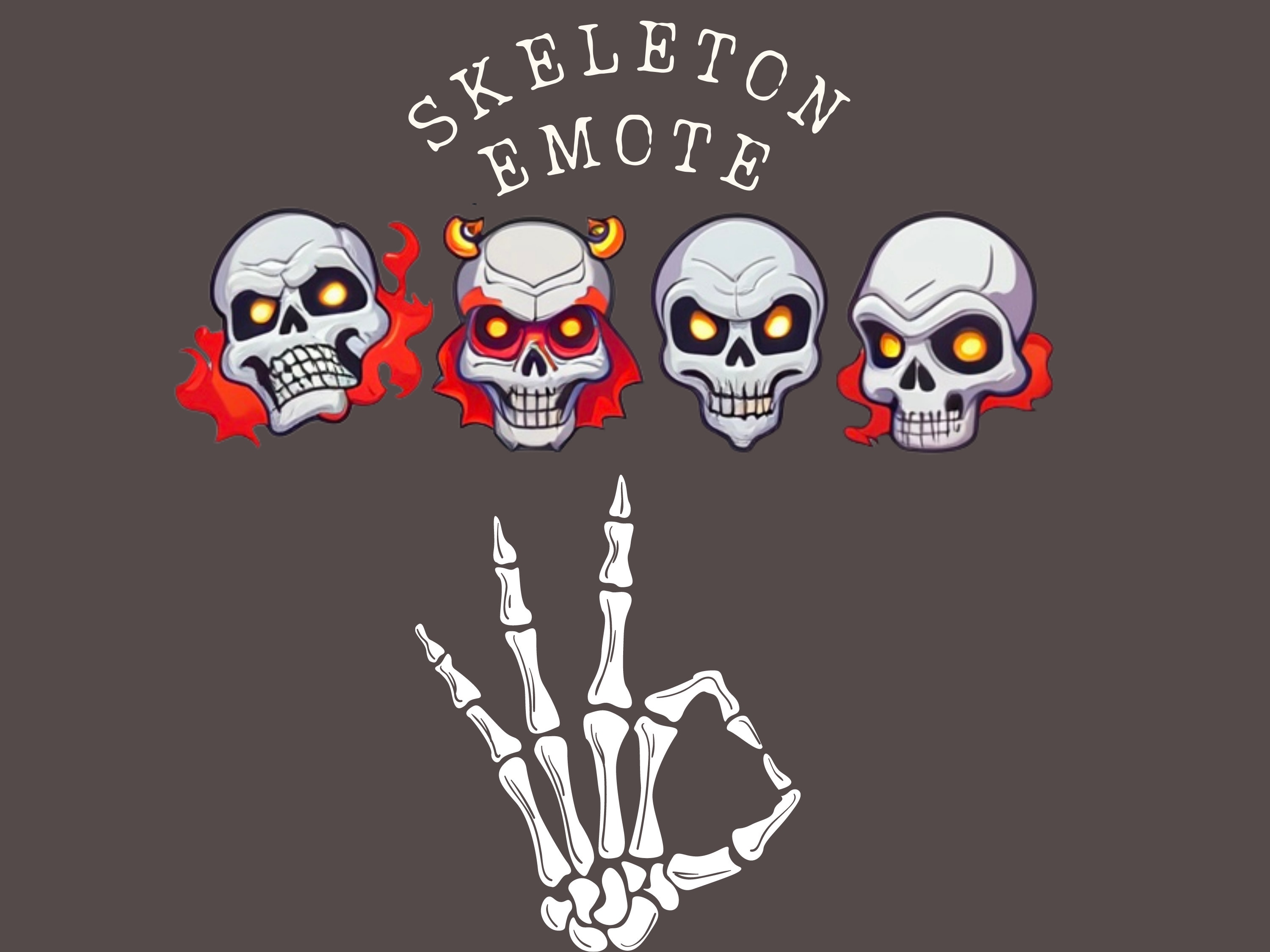 Skeleton Monster Emote Collection Twitch & Discord | Channel Points ...