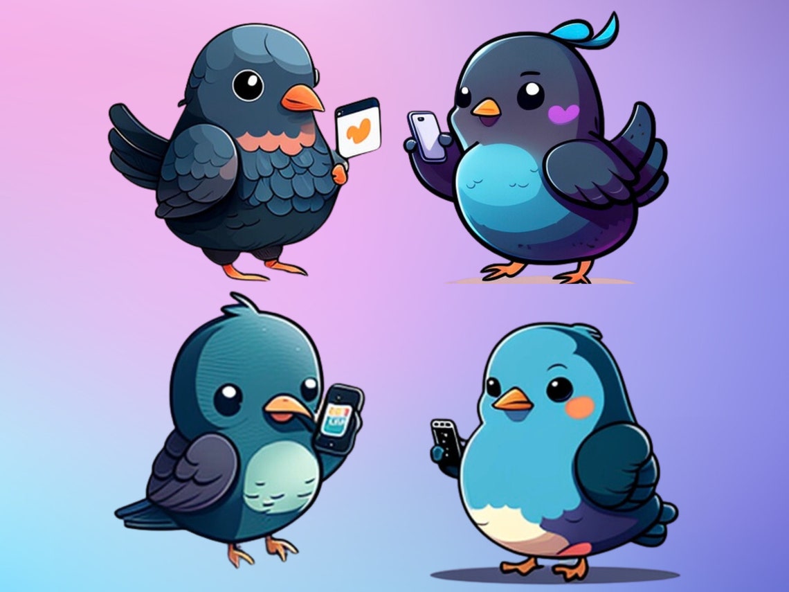 Blue Twitter Bird Emotes Twitch, Discord, Channel Point, Streamer ...