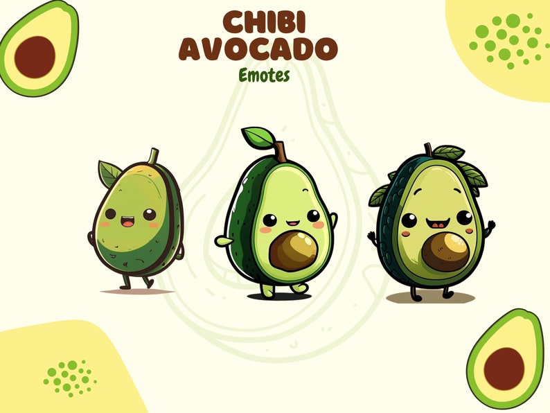 Chibi Avocado Collection Twitch & Discord | Channel Points | Streamer ...