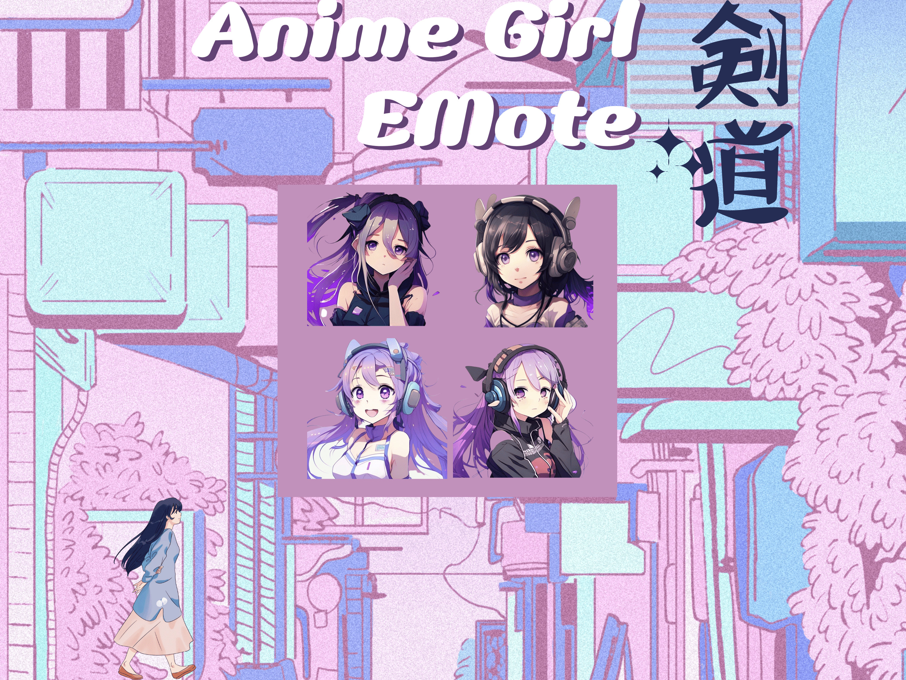 Anime Emotes, Anime Girl Emotes, Twitch Emotes, Manga Cartoon Cute ...