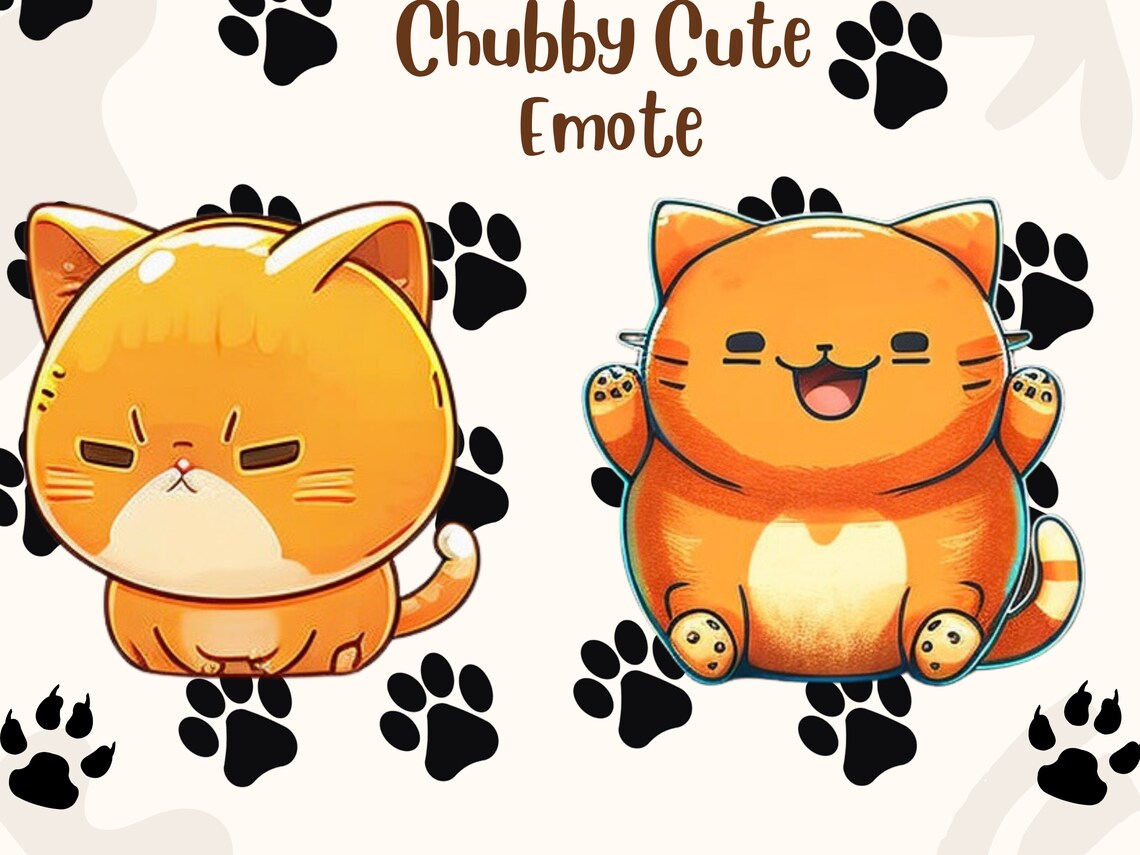 Cubby Cute Cat Twitch Emotes Twitch & Discord Channel Points Streamer ...
