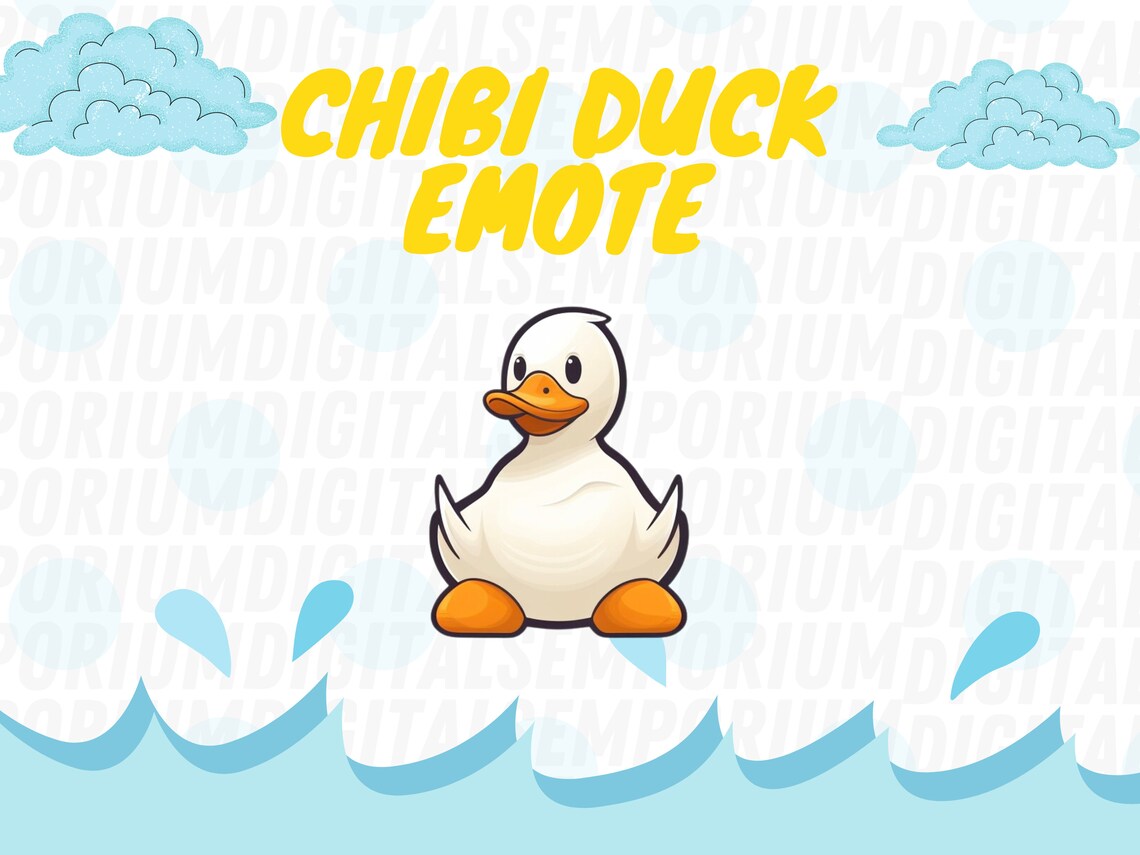 Chibi Duck Emote, Bird Emote, White Duck Emote, Quack Emote, Pet Duck ...