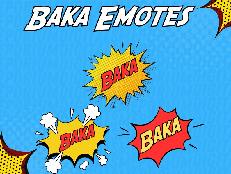 Baka Twitch Emote, Comic Book Emote, Comic Font Emote, Twitch Emote ...