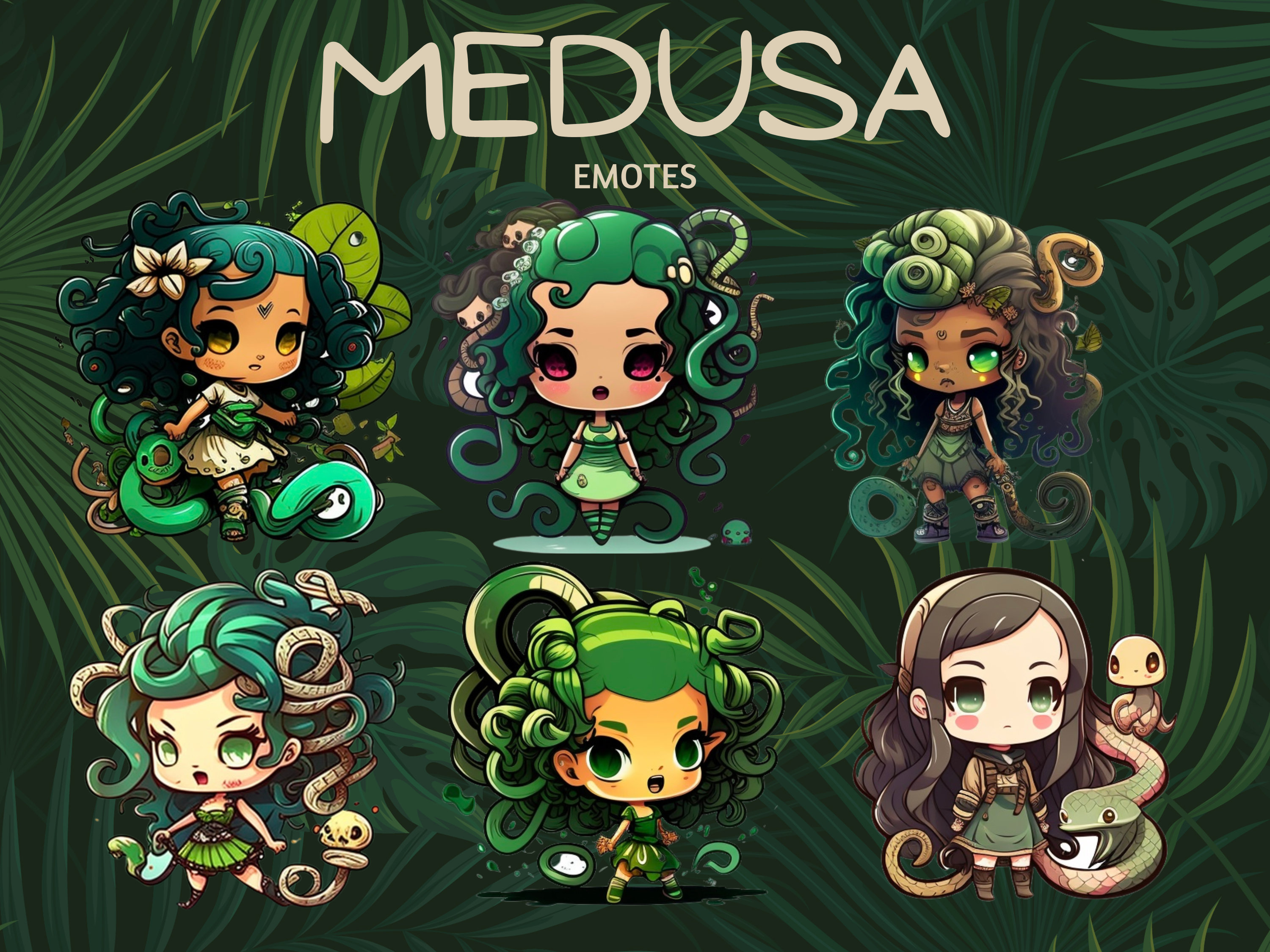 Medusa Emote Collection Twitch & Discord | Channel Points | Streamer ...