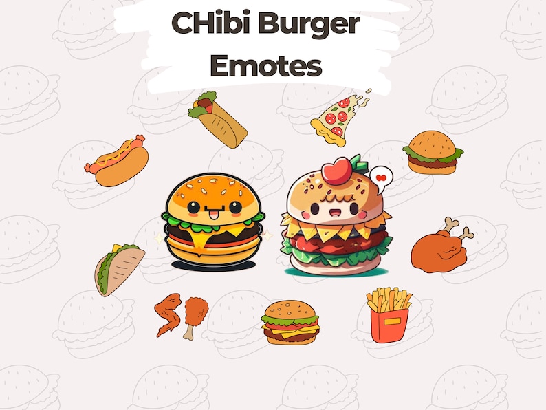 Chibi Burger Collection Twitch & Discord | Channel Points | Streamer ...