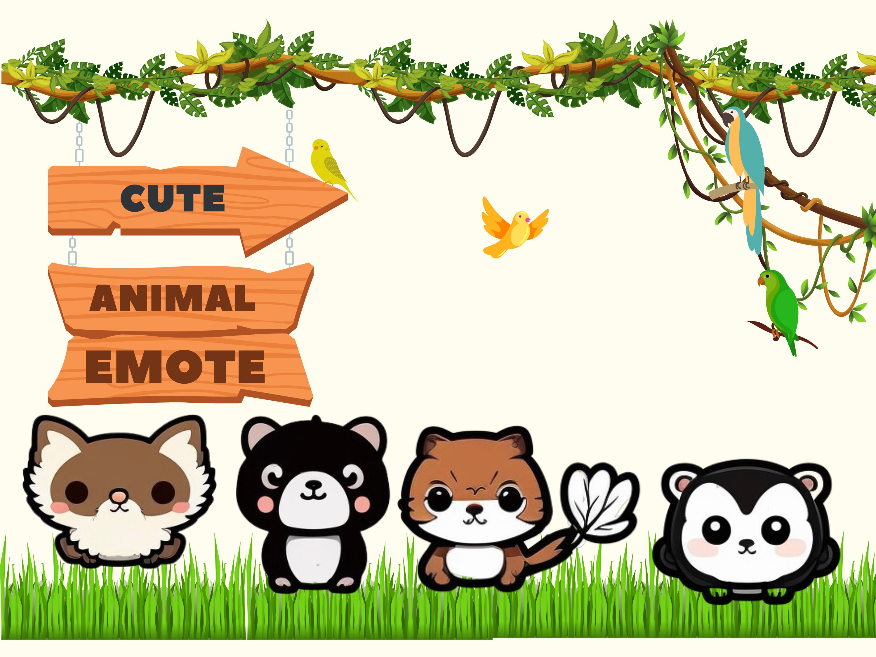 Cute Animal Emotes Twitch, Discord, Channel Point, Streamer, Emoji ...