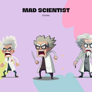Angry Mad Scientist Emotes Twitch, Discord, Channel Point, Streamer ...