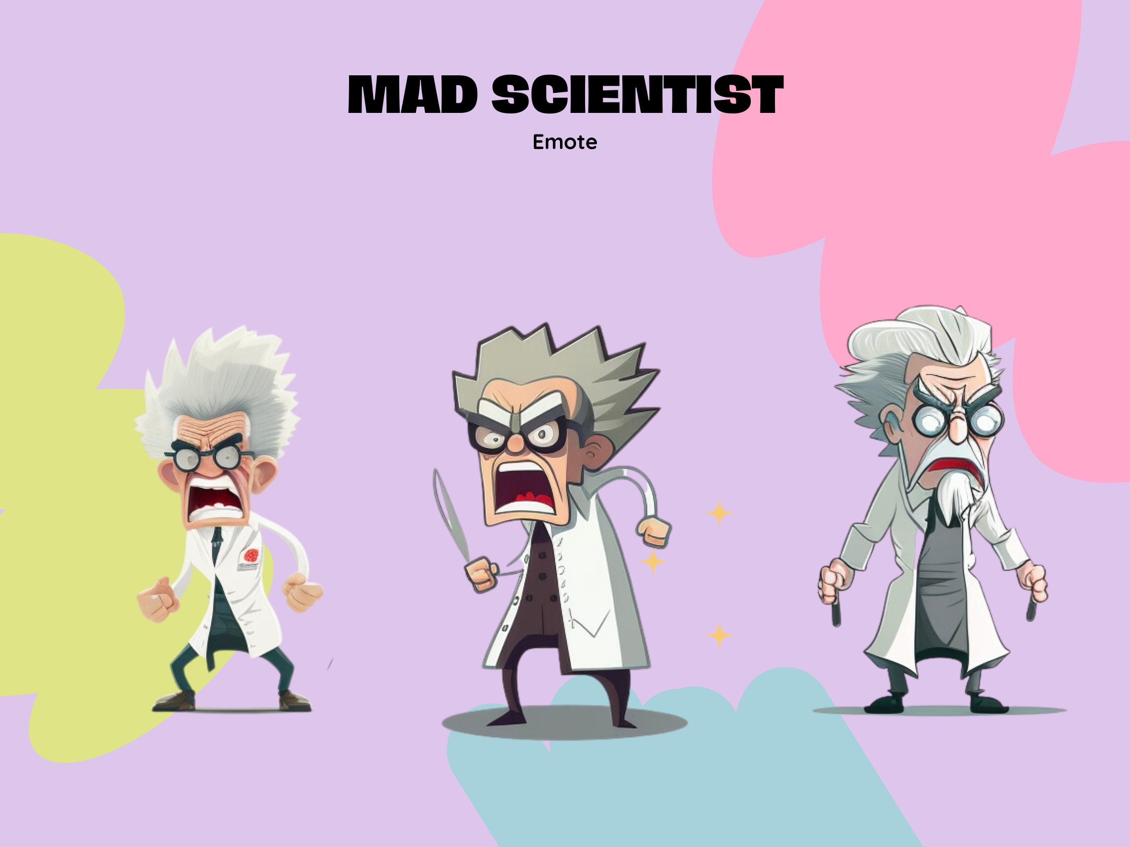 Angry Mad Scientist Emotes Twitch, Discord, Channel Point, Streamer ...