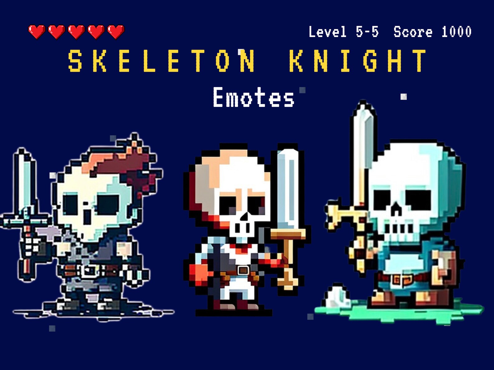Pixel Skeleton Knight Twitch & Discord Channel Points Streamer, Cute ...