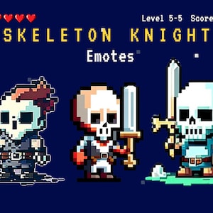 Pixel Skeleton Knight Twitch & Discord Channel Points Streamer, Cute ...