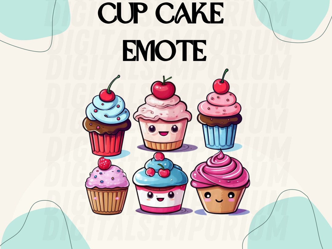 Yummy Cupcake Emote, STATIC Emote, Cupcake Emote, Sweet Emote, Food ...