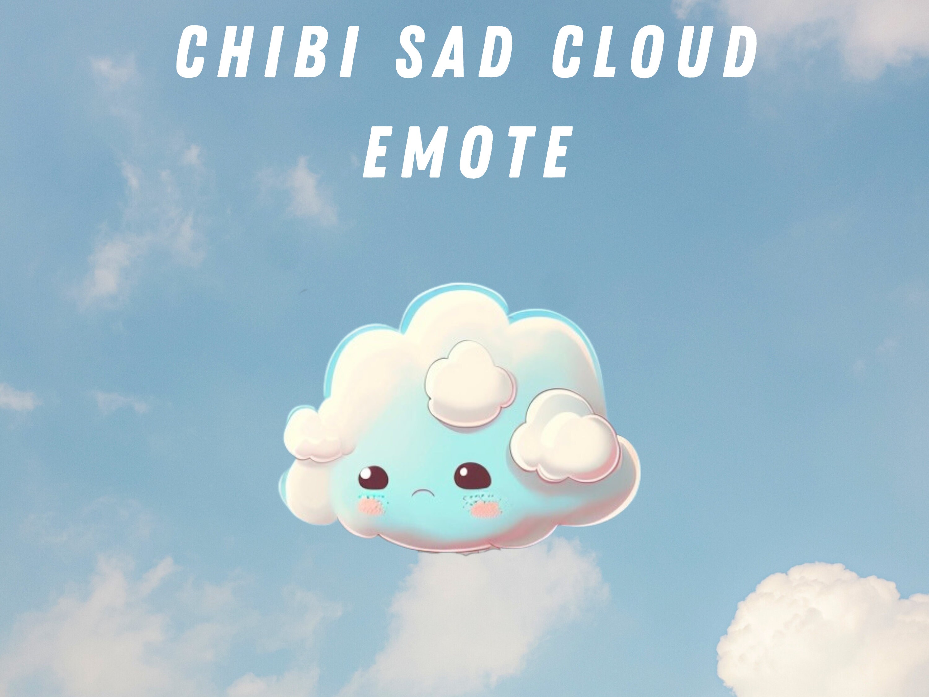 Chibi Sad Cloud Emote Collection Twitch & Discord | Channel Points ...