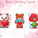 Cute Teddy Bear Holding Heart Emotes Twitch, Discord, Channel Point ...